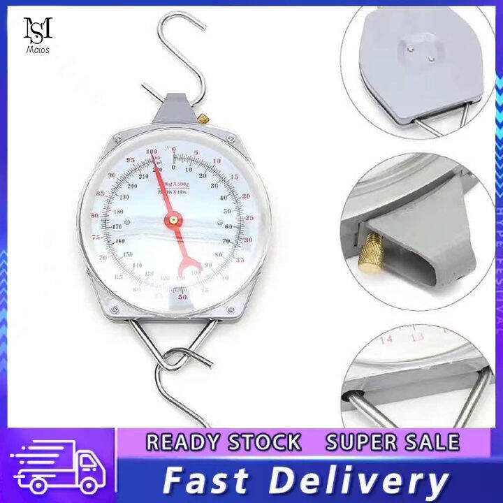 100-200kg Capacity Alloy Mechanical Hanging Scales Portable Mini Dial ...