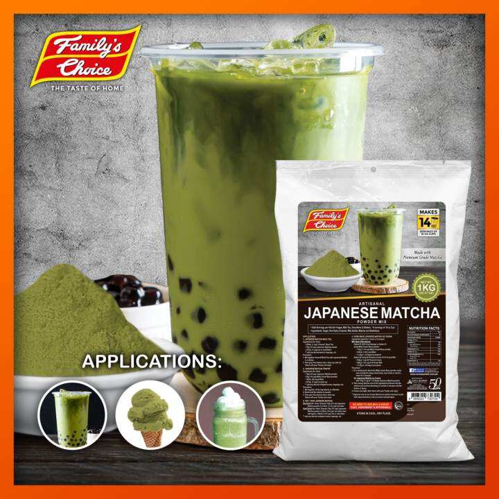 Family's Choice Artisanal Japanese Matcha Powder Mix 1Kg for Frappe ...