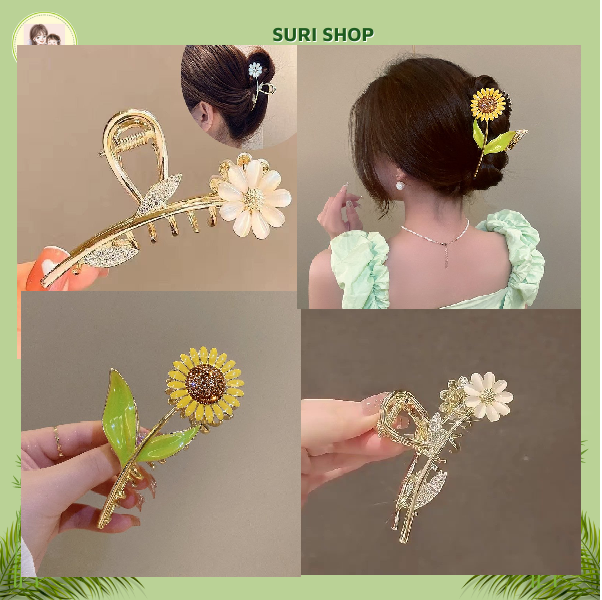 Kẹp Càng Cua Kim Loại Hoa Cúc Sang Chảnh độc Lạ Cho Bạn Nữ Hot Trand Lazadavn