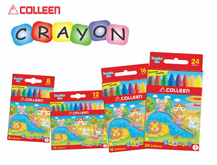 Colleen Colour Crayon Regular Size 8/16/24 Colors | Lazada