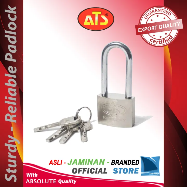 Gembok Besi 40 mm Leher Panjang / Long Neck Full Steel Padlock ATS ...