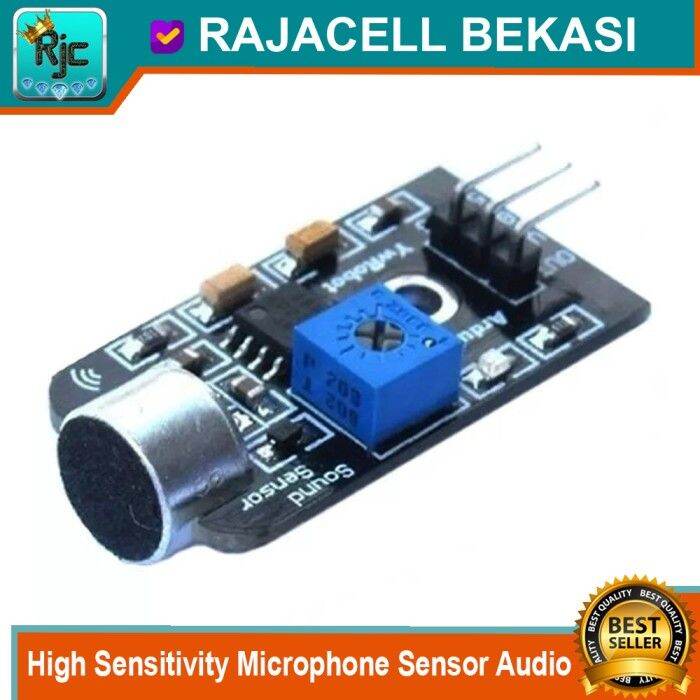 High Sensitivity Microphone Sensor Audio Mic + Op-Amp LM385 Analog Out ...
