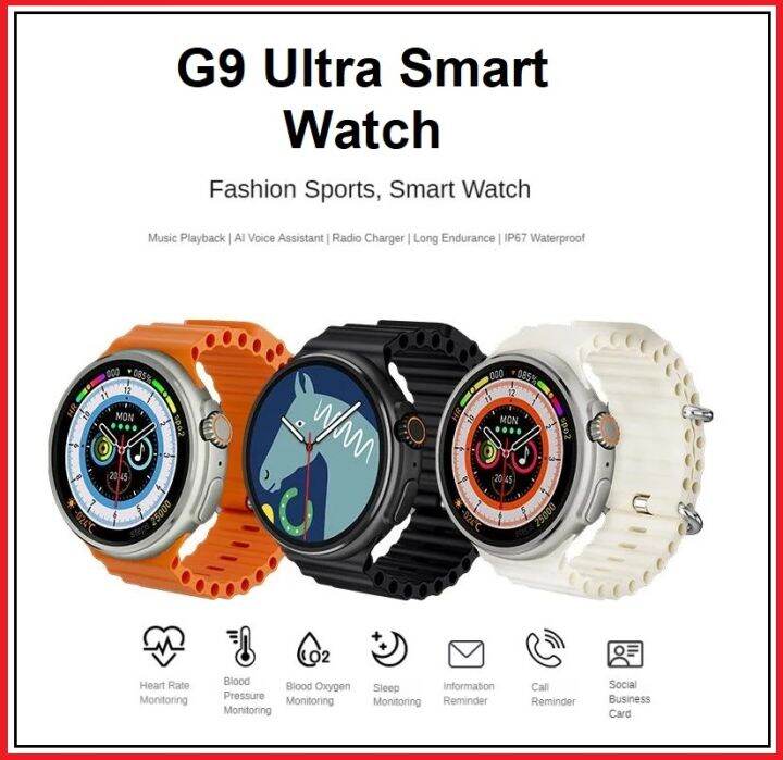 Smart Watch G9 Ultra Series 9 with Straps Heart Rate Monitor Ultra ...