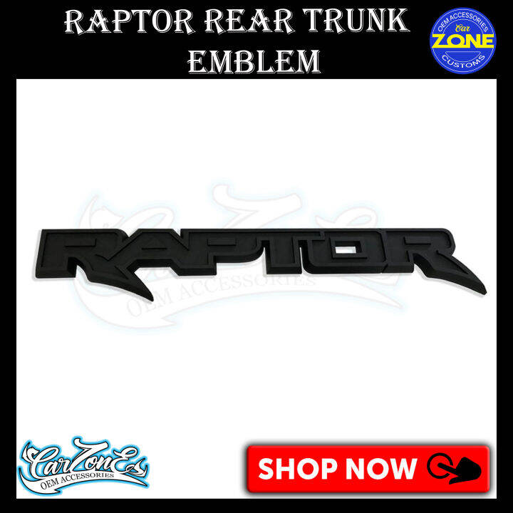 RAPTOR Rear Trunk Emblem for Ford Ranger 2012-2020 (Black) | Lazada PH