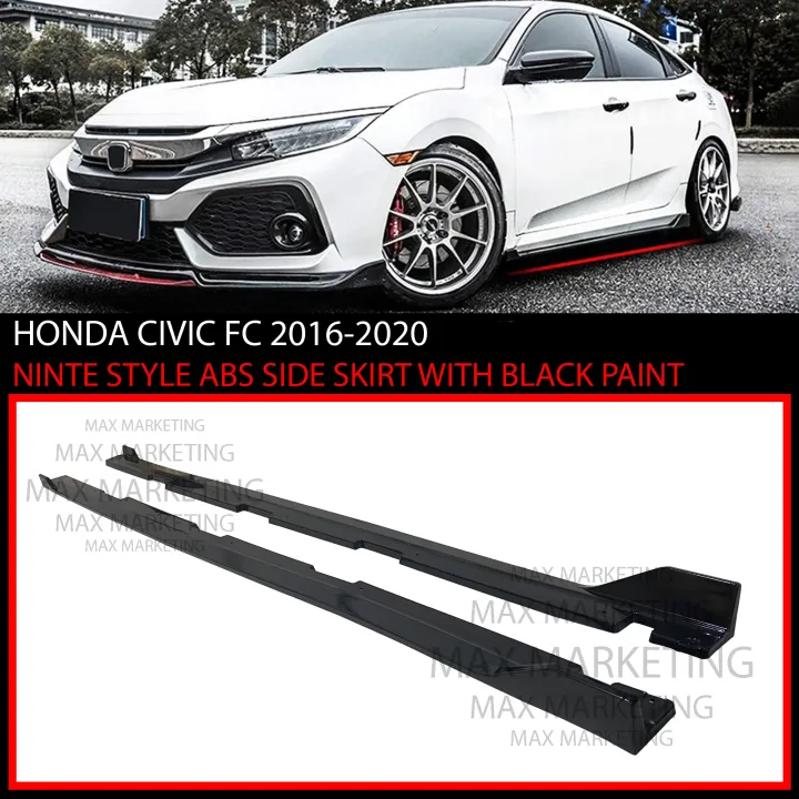HONDA CIVIC FC FK7 2016-2020 NINTE STYLE THAILAND DESIGN SIDE SKIRT ...