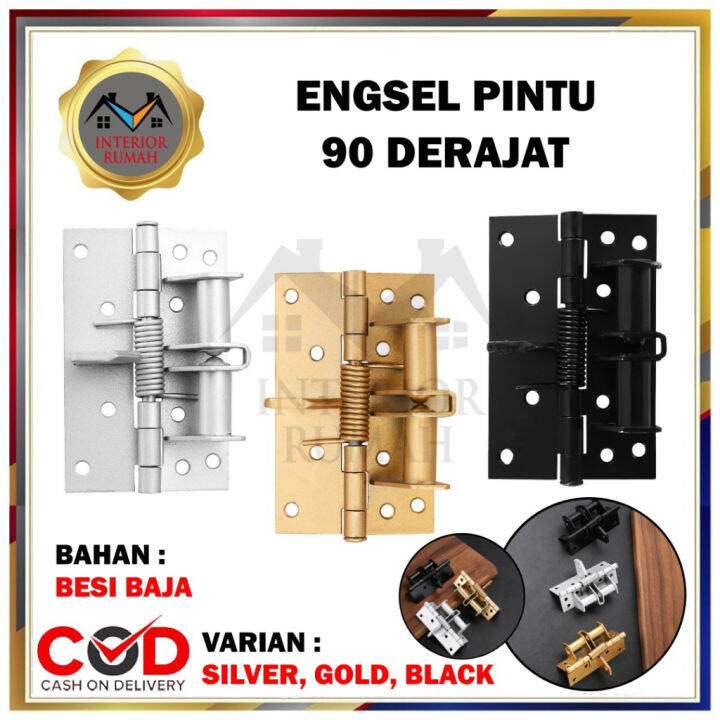 Engsel Penutup Pintu Otomatis 4 Inch Bahan Besi Baja Black/Gold/Silver ...