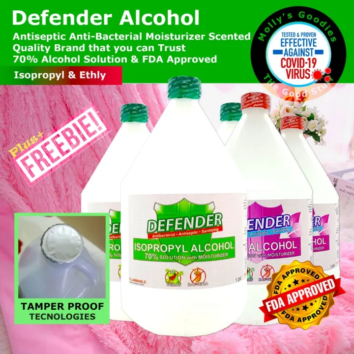 Defender 70 Alcohol Antiseptic Anti-Bacterial Moisturizer Scented ...
