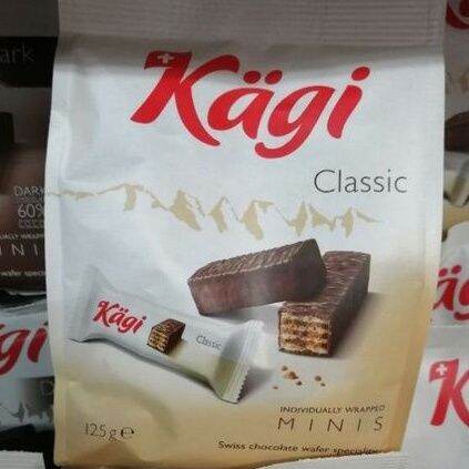 Kagi swiss chocolate wafers available in classic and dark minis and 50g ...