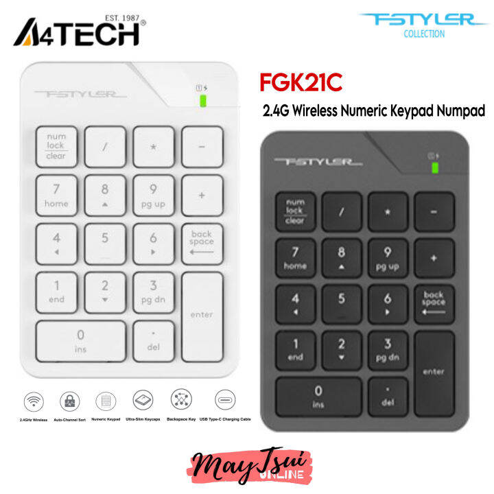 A4TECH FSTYLER FGK21C 2.4G Wireless Numeric Keypad Numpad | Lazada PH