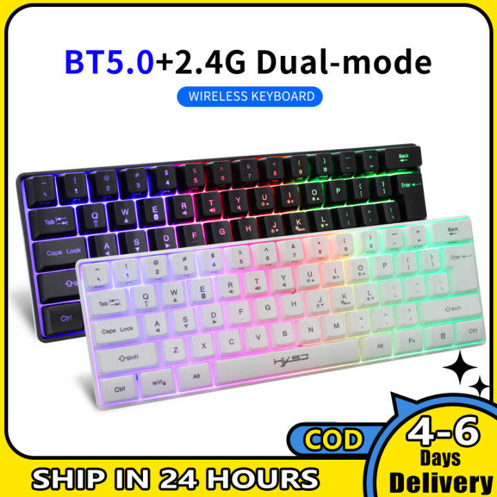 2200mah Keyboard BT5.0+2.4G Dual-mode Wireless Luminous Keyboard L500 | Lazada PH