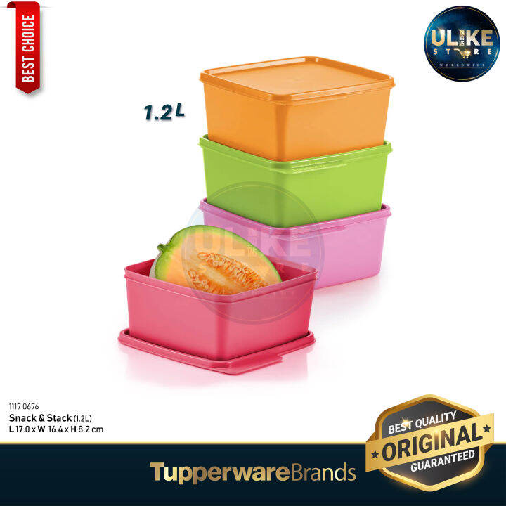 TUPPERWARE Snack & Stack (1.2L) 1pc / Food Container / Tupperware Lunch ...