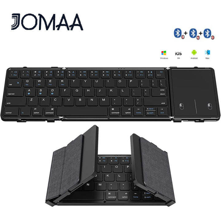 JOMAA Foldable Keyboard Ultra Slim Bluetooth Wireless Keyboard Folding ...