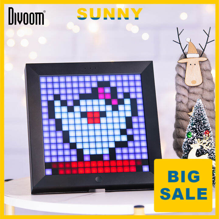 Divoom Pixoo Digital Photo Frame Alarm Clock with Pixel Art ...