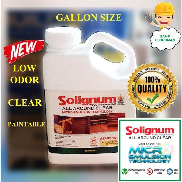 Solignum All Around Clear Paintable Gallon Wood Preservatives Anti ...