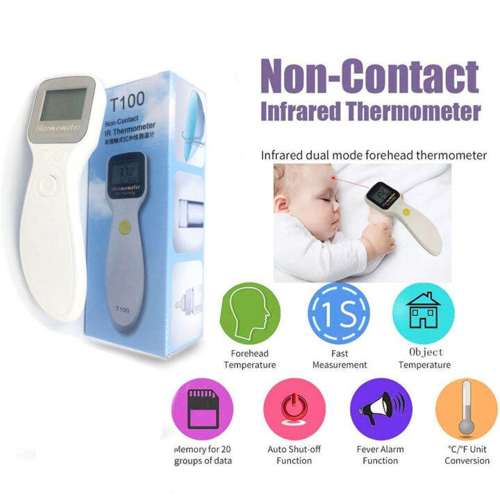 Termometer Digital Infrared Non Contact Temperatur LCD Anak Alat Ukur ...