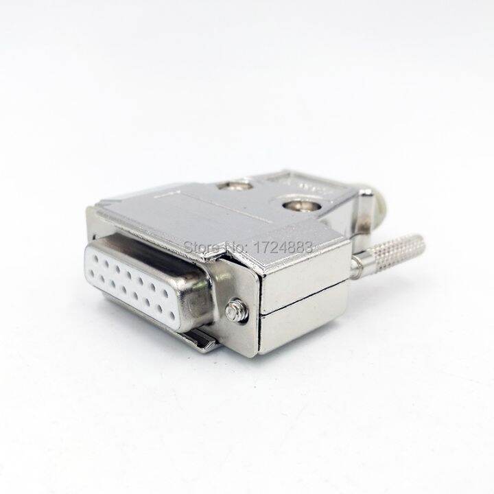 DB15 2 row Metal connector D Sub plug gold plated brass contactor 15 ...