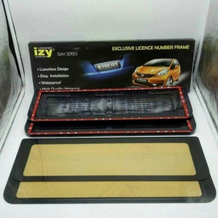 Cover / Tatakan Plat Nomor Tempat Plat Nomor Mobil Slim Acrylic Izy ...