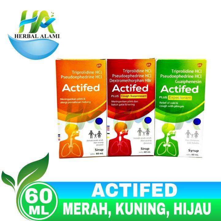 Actifed Plus Cough Suppressant Expectorant Sirup - Meringankan Pilek ...