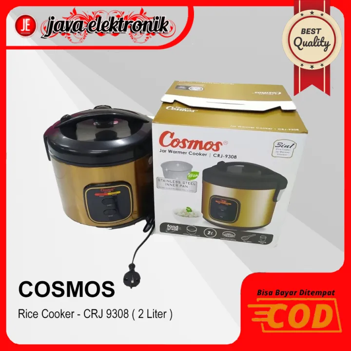 Rice cooker COSMOS CRJ - 9308 Stainless steel ukuran 2 LITER 3 in 1 ...