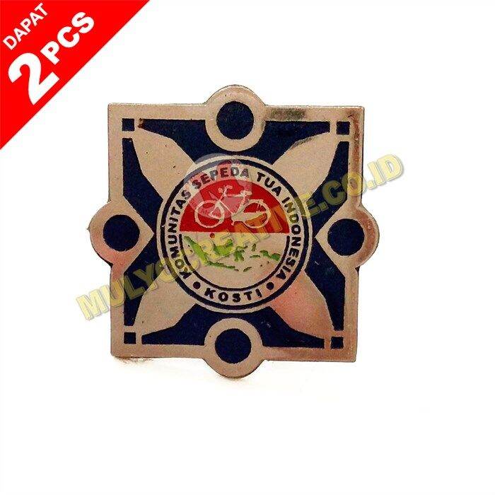 Pin Kosti Pin Logo Kosti Silver Pin Komunitas Sepeda Tua Kosti / 2pcs ...