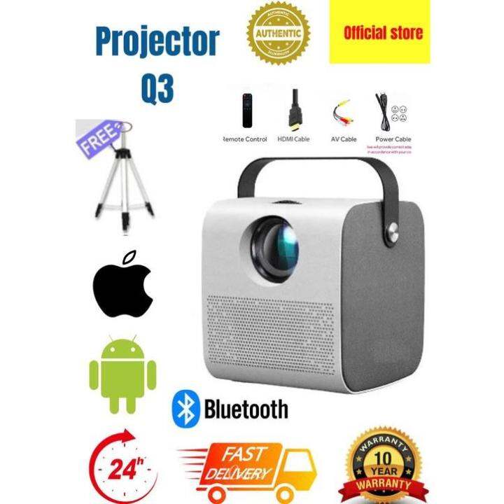 xFast shippingx 卐 Projector Q3pro Portable 4K Full OS WiFi HDMI | Lazada PH