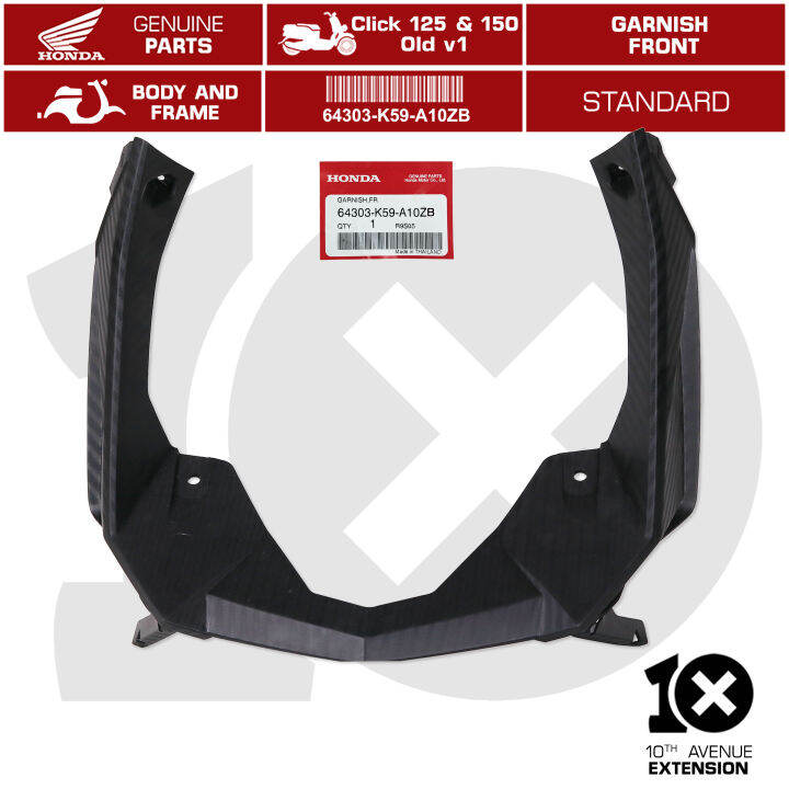 Honda Genuine Garnish Front Part No.64303-K59-A10ZB for Click 125/150 ...