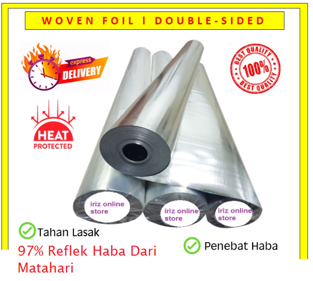 [1.25m x 30m] Woven Foil/Pure Aluminium Foil/Double-Sided/Radiant ...