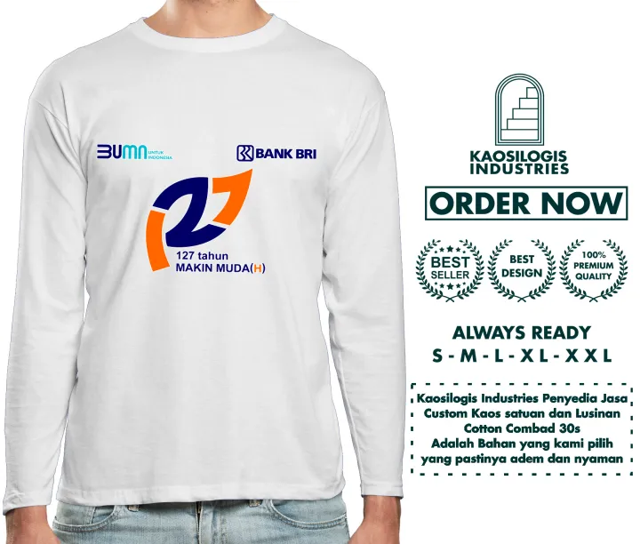 Kaos Baju BANK BRI HUT BRI KE 127 TAHUN 2022 SEMAKIN MUDAH BERSAMA BRI ...