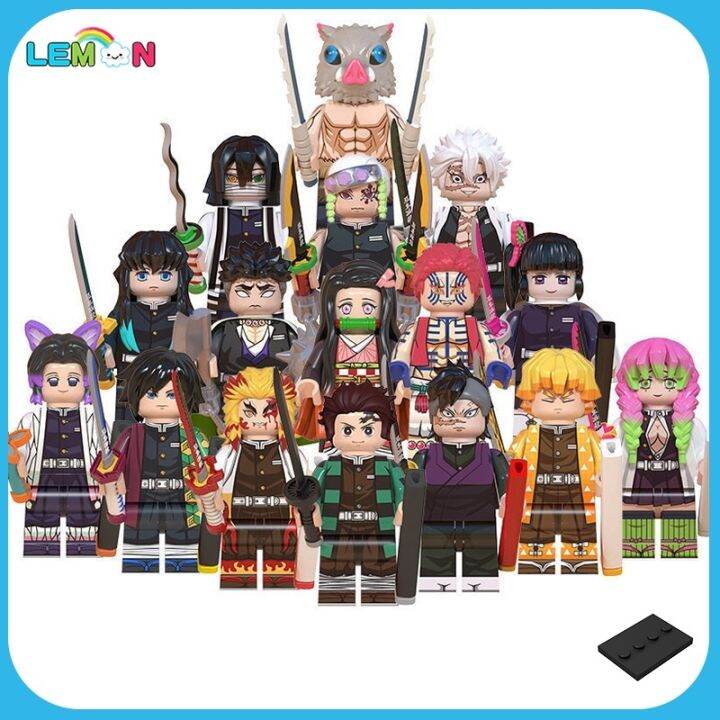 DSFWEF ₪ APEIXIN Demon Slayer Lego Minifigures Tanjirou Nezuko Zenitsu ...