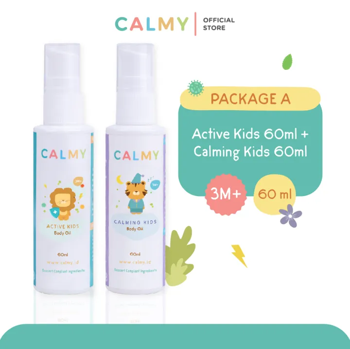 Calmy Paket A - Calming dan Active Kids 60ml - Meredakan Demam Batuk ...