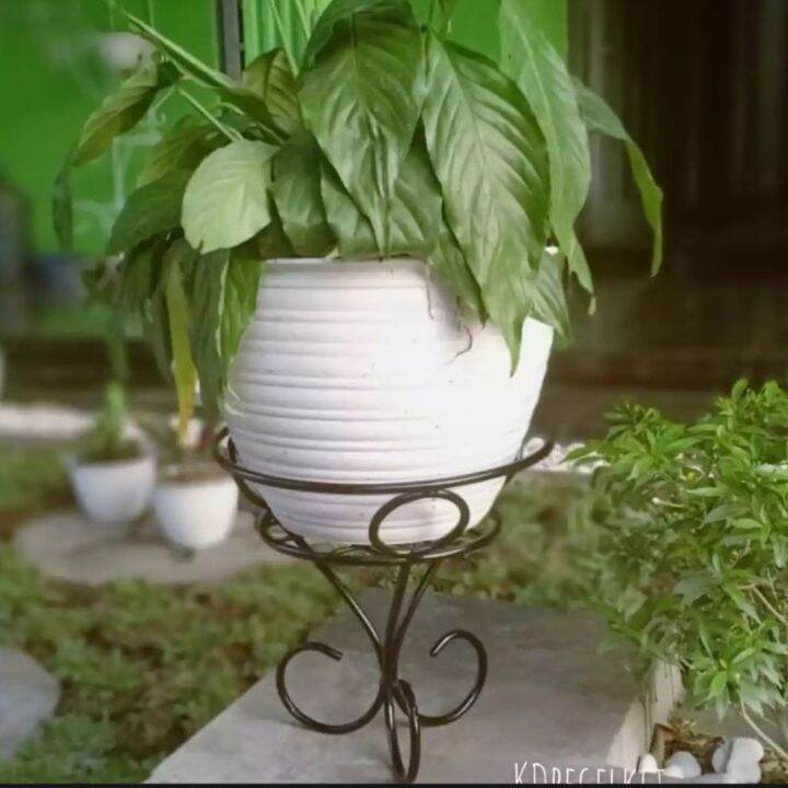 STANDING RAK POT TUNGGAL/STANDING RAK POT BUNGA BESI/RAK POT BESI HIAS ...