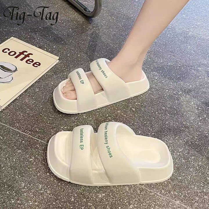 Tig-Tag รองเท้าแตะ พื้นนิ่ม ป้องกันการลื่น เหมาะกับเดินชายหาดกลางแจ้ง ...