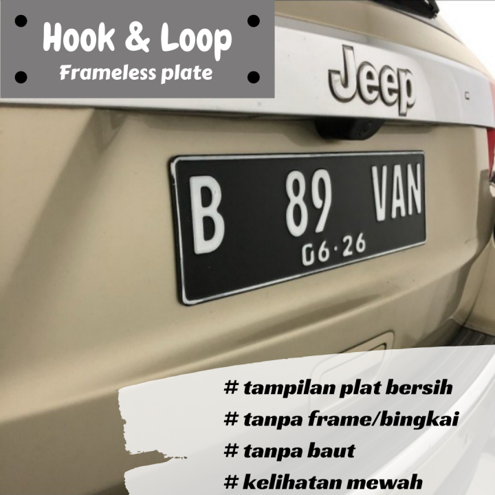 frameless plate plat nomor tempel tanpa dudukan tanpa bingkai | Lazada ...