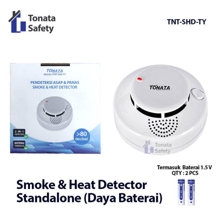 Standalone Smoke Heat Detector Tonata Pendeteksi Asap Panas | Lazada ...