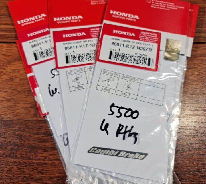 (PCX 160) HONDA ORI - STICKER TULISAN SILVER COMBI BRAKE 86611K1ZN20ZB ...