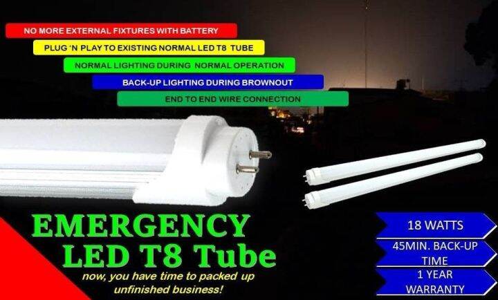 EMERGENCY LED T8 TUBE | Lazada PH