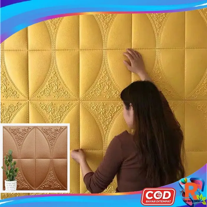 TERMURAH!! Wallpaper Dinding Foam Emboos 3D Foam Dinding Batik Emboss ...