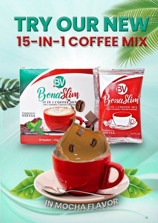 BONA SLIM 15 in 1 Coffee Mix ( 10 Sachets ) ( 1 BOX ) | Lazada PH