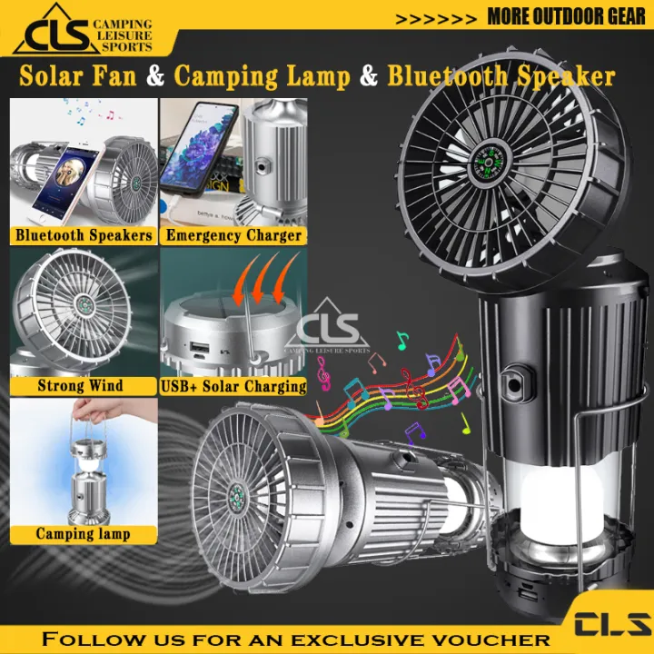 CLS Camping Light Outdoor Charging Bank พัดลมพลังงานแสงอาทิตย์ ...