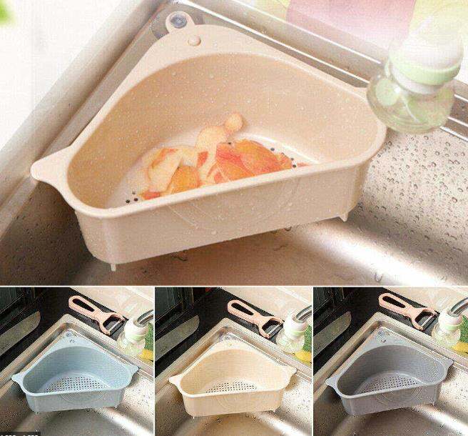 Magic6 Kitchen Multipurpose Triangular Sink Strainer/ Drainer and Sink ...