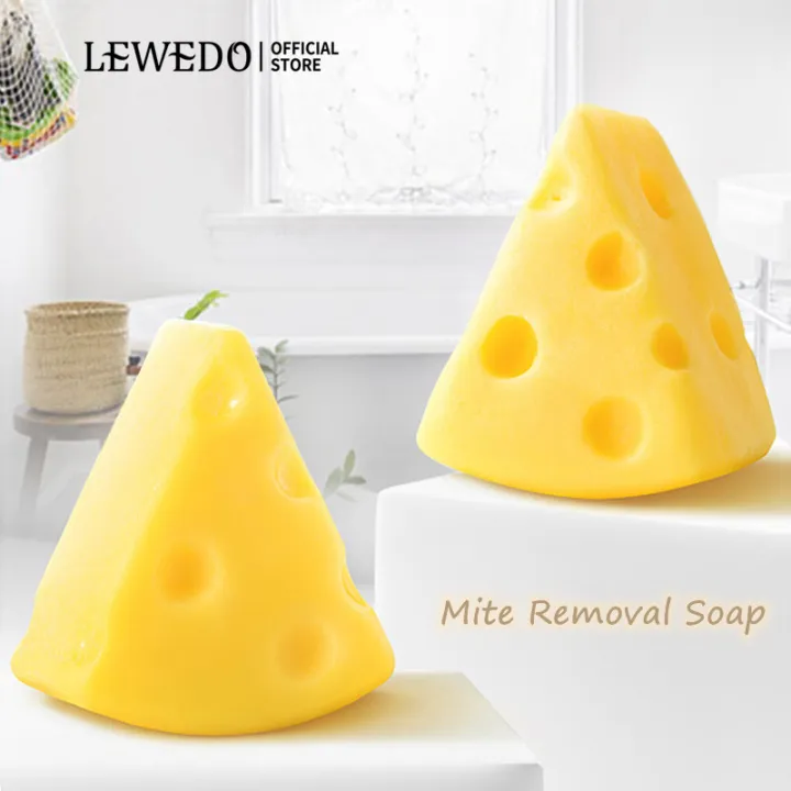 LEWEDO Cheese Soap Mite Removal Sea Salt Oil Control Handmade Soap With ...