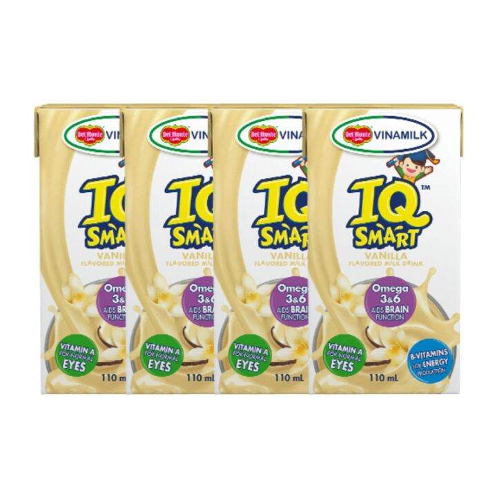 Del Monte Vinamilk IQ Smart Vanilla Flavored Milk Drink 180ml - Pack of ...