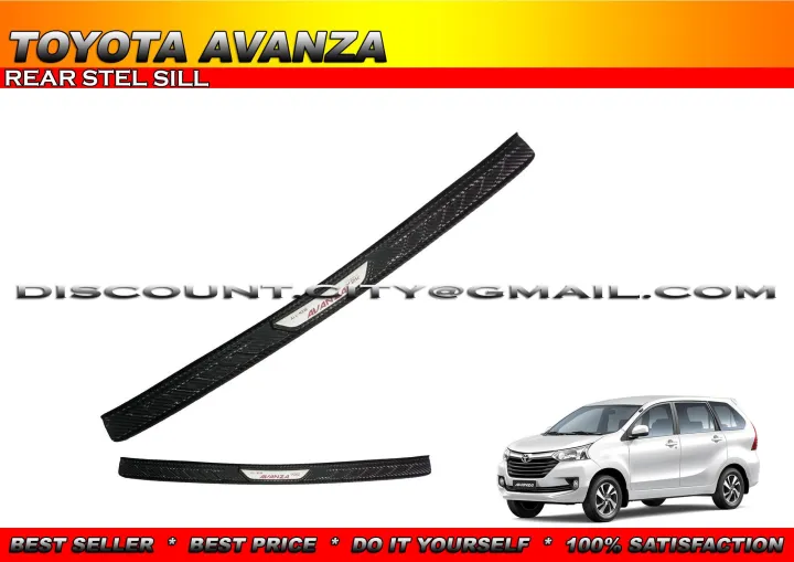 Rear Bumper Step Sill Carbon Type For Toyota Avanza 2016 UP | Lazada PH