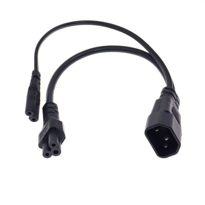IEC320 C14 Plug 3-Prong Male Power Cable Cord AC Power Adapter to C7 ...