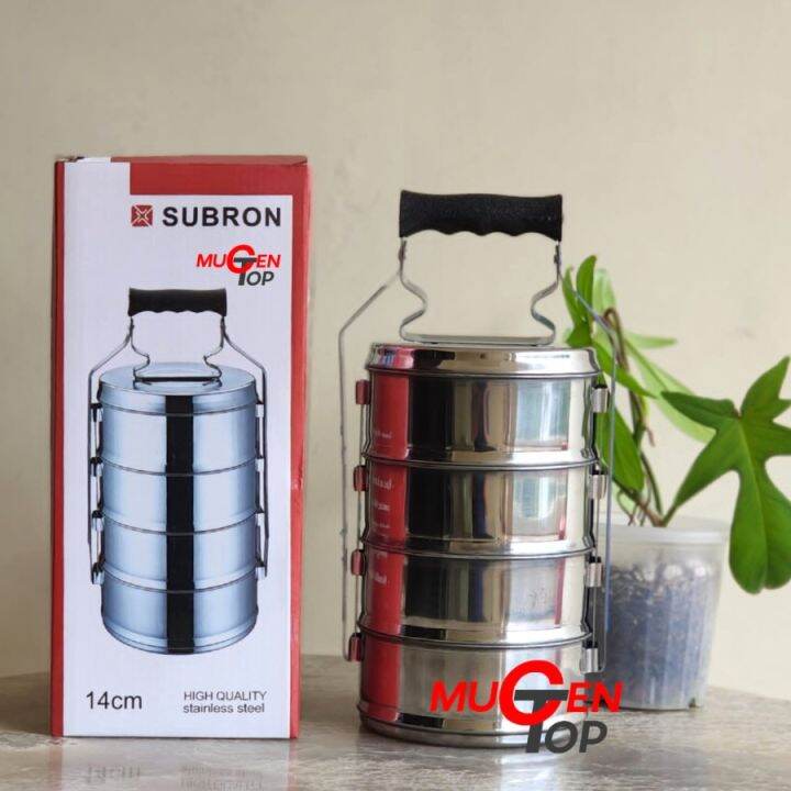 Subron Rantang Susun 4 / Lunch Box / Tempat Makanan Stainless RTG-1404 ...