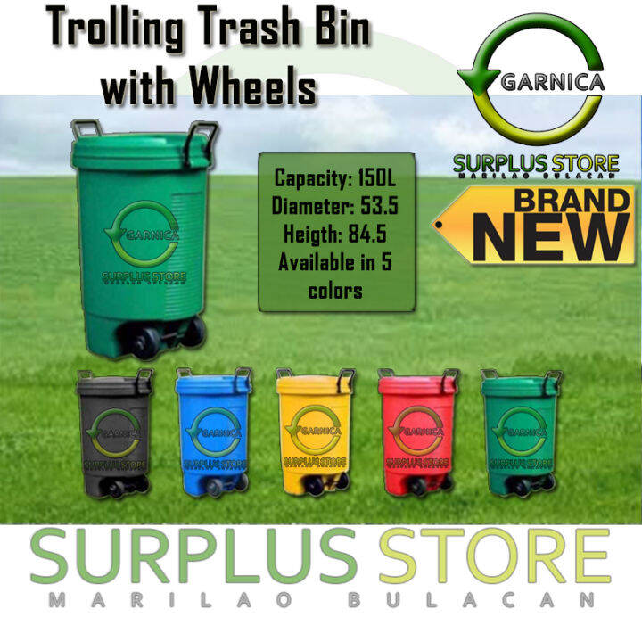 Trolling Trash Bin with Wheels | Lazada PH