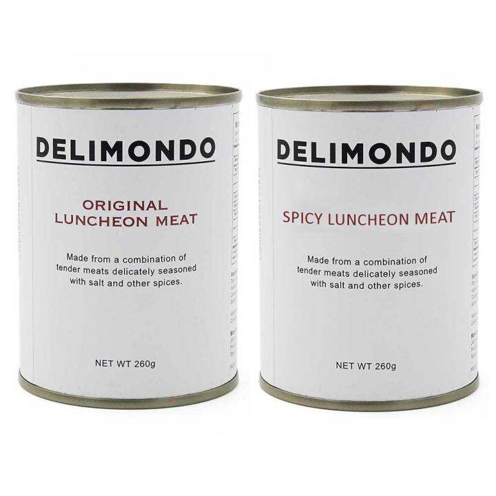 Delimondo Luncheon Meat Pack / Original 260g + Spicy 260g | Lazada PH