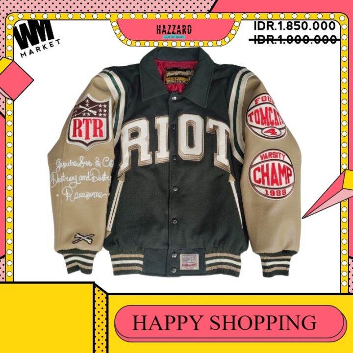 HAZZARD - Rawtype Riot Varsity Jacket Limited Edition JAKET VARSITY ...