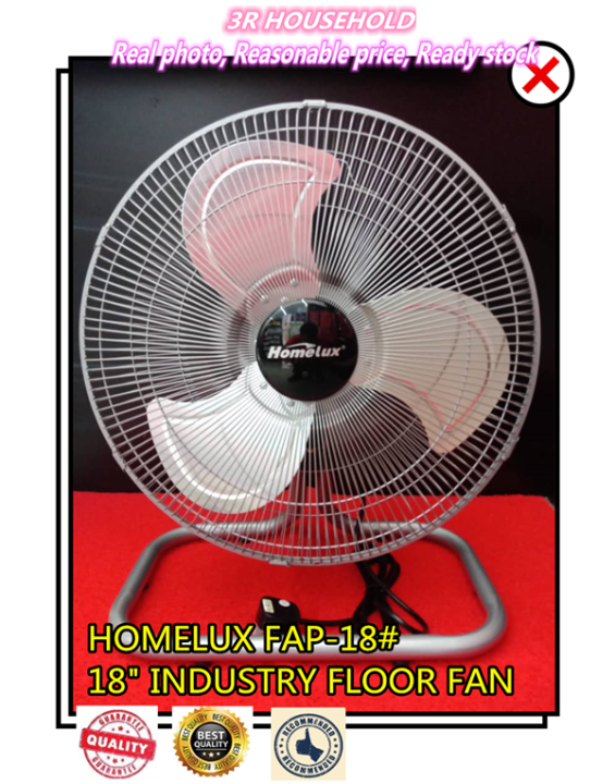 HOMELUX 18" HEAVY DUTY FLOOR FAN FAP-18 | KIPAS LANTAI | 强力风扇 | Lazada