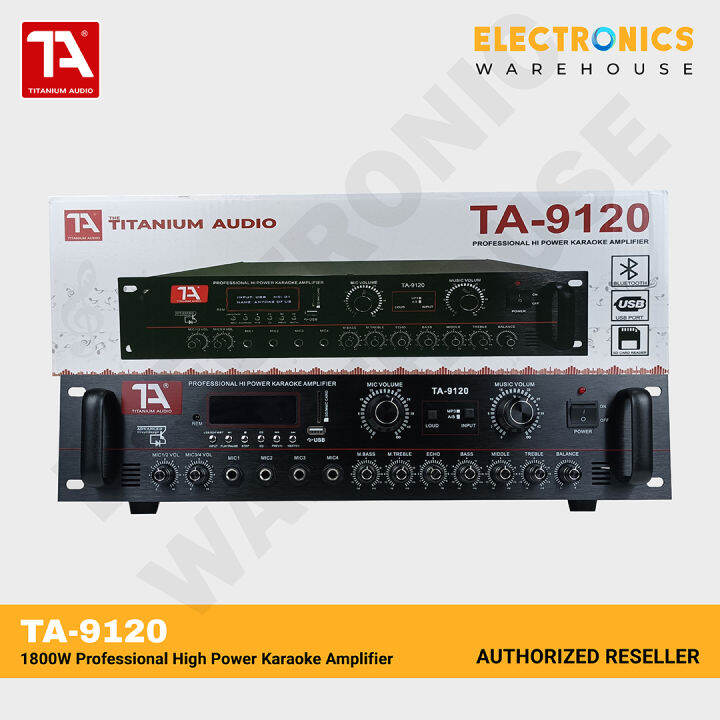 Titanium Audio TA-9120 1800W Professional High Power Karaoke Amplifier ...